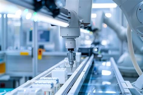 Premium Photo Advancements In Robotics Automated Assembly Line In A