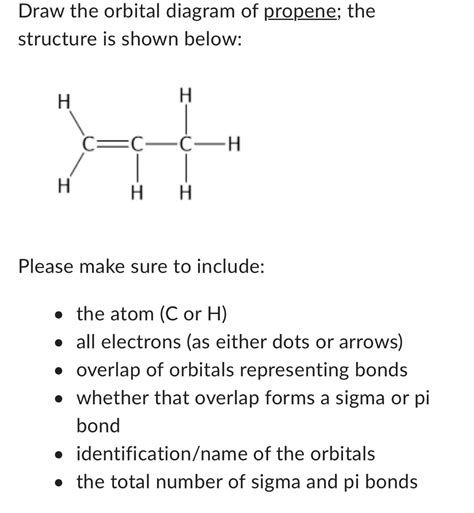 Answered Draw The Orbital Diagram Of Propene … Bartleby