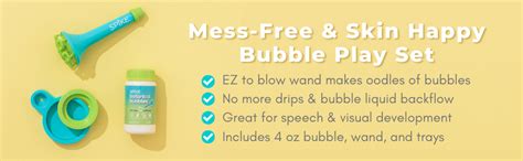 Spike Sensory Bubble Play Skin Happy Botanical Bubbles And Blower Set Party Pack 21