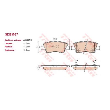 Plaquettes TRW GDB3537 - Auto Casse Bouvier
