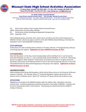 Fillable Online Mshsaa Missouri State High School Activities