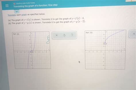 Solved OGRAPHS AND FUNCTIONS Translating The Graph Of A Chegg Com