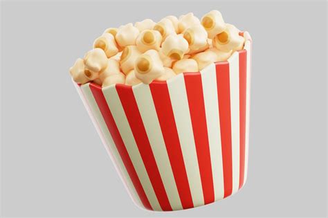 Popcorn In A Bucket 3d Incl Bucket And Entertainment Envato