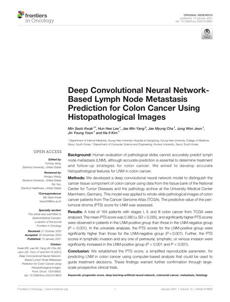 Pdf Deep Convolutional Neural Network Based Lymph Node Metastasis