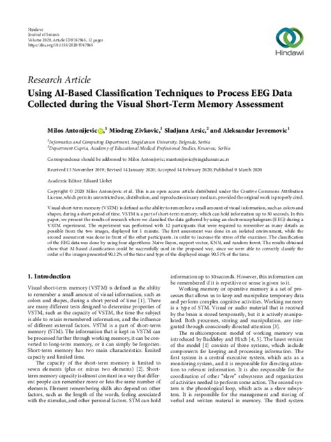 Pdf Using Ai Based Classification Techniques To Process Eeg Data