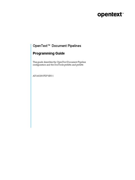 Opentext Document Pipelines 162 Programming Guide English Pdf