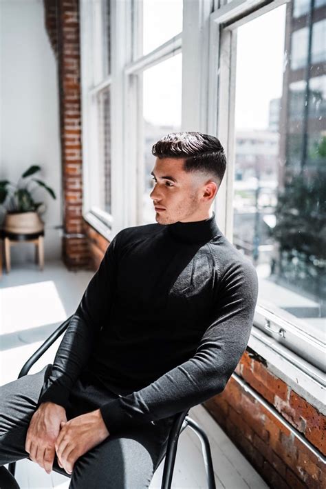 Mens Fashion Urban Street Style Outfit Ideas Black Turtleneck