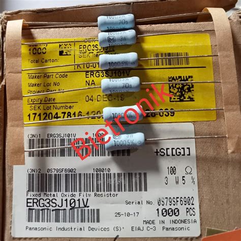 Jual Resistor 100r 3w 5 Persen Shopee Indonesia