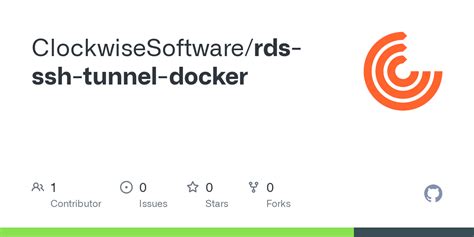 Github Clockwisesoftwarerds Ssh Tunnel Docker