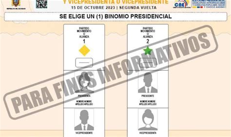 El Cne Aprobó El Diseño De Las Papeletas Que Se Usarán El 15 De Octubre