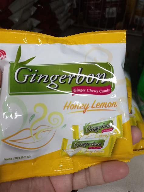 Gingerbon Ginger Chewy Candy Honey Lemon 20g
