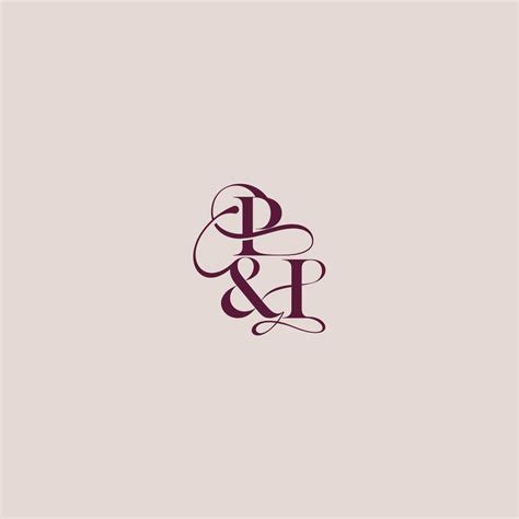 Wedding Concept Monogram Elegant And Luxury Concept Pi Bold Serif