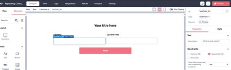 Dynamically Repeating Containers Feathery Docs