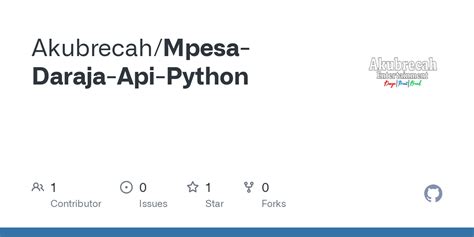 GitHub Akubrecah Mpesa Daraja Api Python