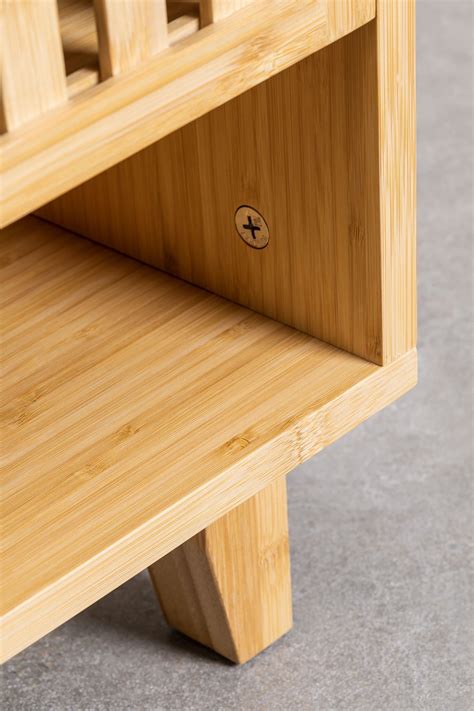 Bamboo Bedside Table Albin Sklum