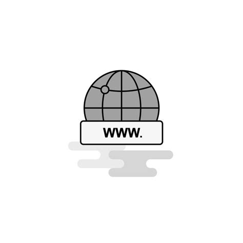 Internet Web Icon Flat Line Filled Gray Icon Vector 14059760 Vector Art At Vecteezy