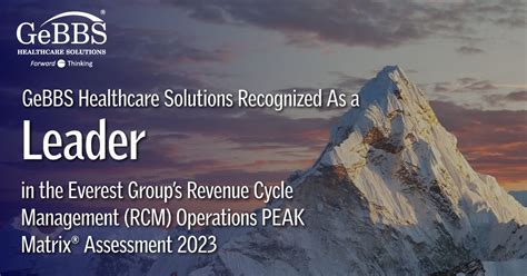 Gebbs Healthcare Solutions On Linkedin Gebbs Named As Leader” In Everest Group Revenue Cycle
