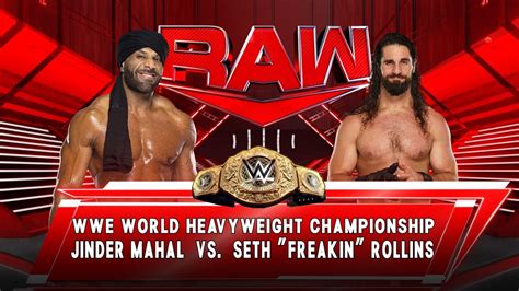 Seth Rollins Vs Jiinder Mahal World Heavyweight Title Match Wwe2k23