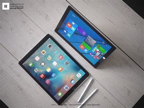 Apple S IPad Pro Vs Microsoft S Surface Pro Renderings Gallery