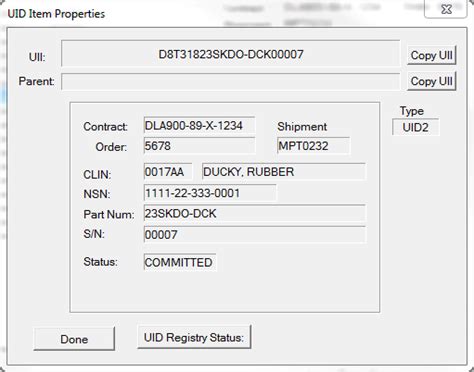 UID Support Shipment UIDs