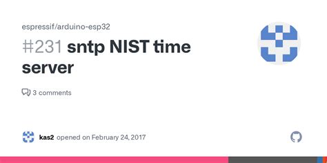 Sntp Nist Time Server · Issue 231 · Espressifarduino Esp32 · Github