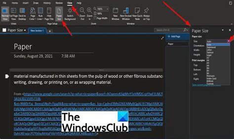 How To Set Page Size And Margins In Onenote