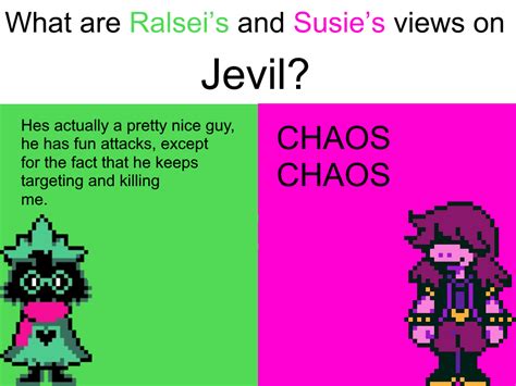 What Are Ralseis And Susies Views On Jevil Rdeltarune