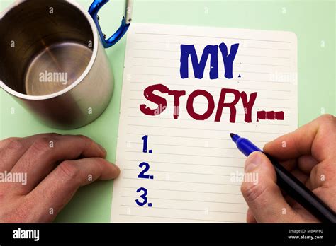 Writing Note Showing My Story Business Photo Showcasing Biography Achievement Personal