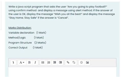 Solved Write A Java Script Program That Asks The User Are