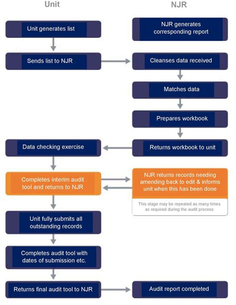 Process Flow For National Joint Registry NJR Data Quality Audit