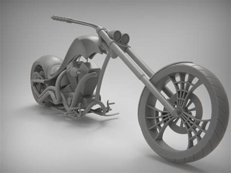 3d File Wicked Chopper Scale Model Motorcycle 🏍️ ・3d Printable Model To