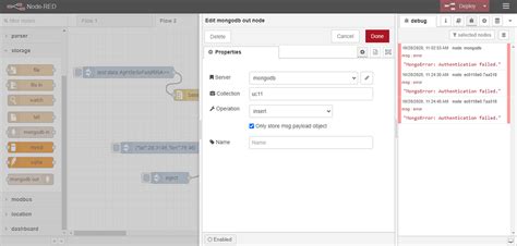 error connecting to mongo db database general node red forum