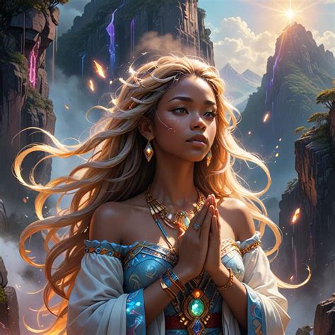 Majestic Goddess Oya Surrounded By Turbulent Storm Ai Art