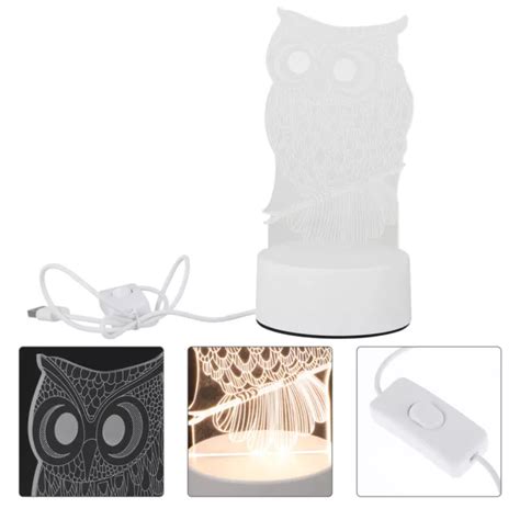 Desk Visual Lamp 3d Bedside Light Optical Illusion Lamp Owl Led Sign