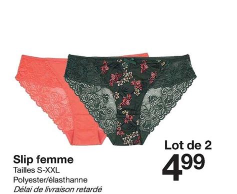 Promo Slip Femme Chez Zeeman Icataloguefr