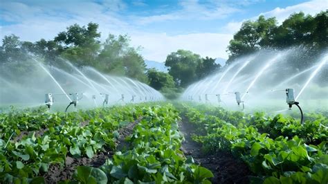 Premium Photo Efficient Precision Irrigation Systems Optimize Water Use In Agriculture Concept