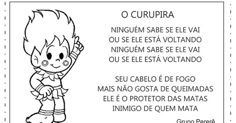 Atividade O Curupira Folclore Letra C Corte E Recorte Ideia Criativa