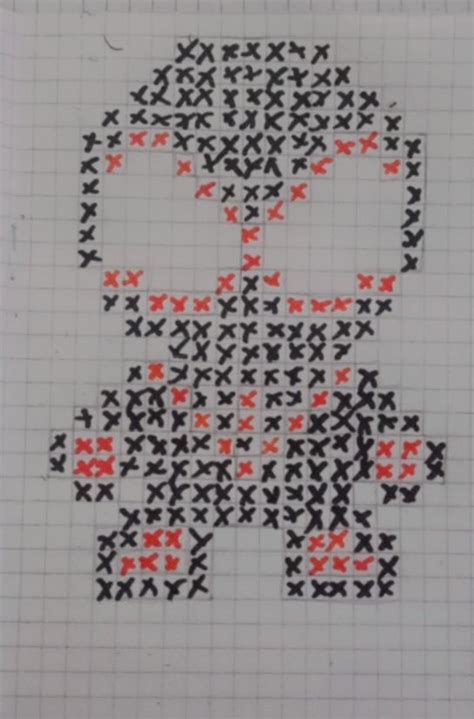 рисунки по клеточкам человек паук Disegno Croce Disegni Da Colorare Astratti Disegni Semplici