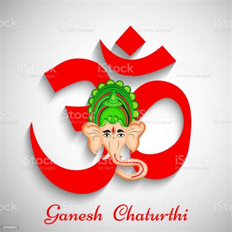 힌두교 Fetival Ganesh Chaturthi 배경 그림 Ganesh Chaturthi에 대한 스톡 벡터 아트 및 기타
