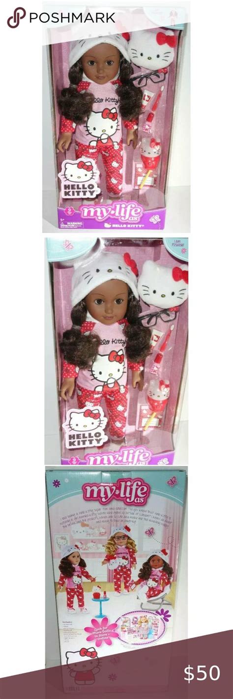 My Life As Hello Kitty 18 Poseable Doll African American Pj Pajama