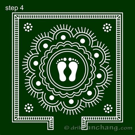 Lakshmi Pada Rangoli Lakshmi Feet Rangoli Design Rangoli Designs