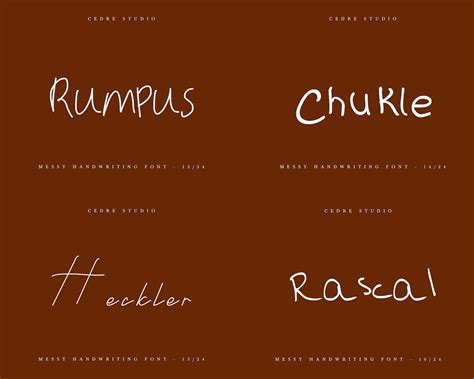 Messy Handwriting Fonts Bundle 1 Messy Handwriting Font Otf Organic