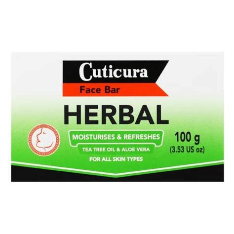 Cuticura Face Bar Herbal Tea Tree And Aloe Vera 100g Med365