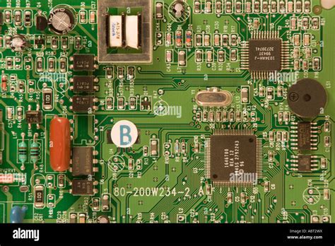 View Of A Modem PCB Stock Photo Alamy