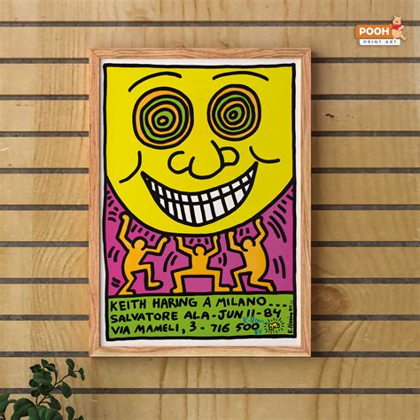 Keith Haring Wall Art Exhibition Poster Keith Haring Urban Art Canvas