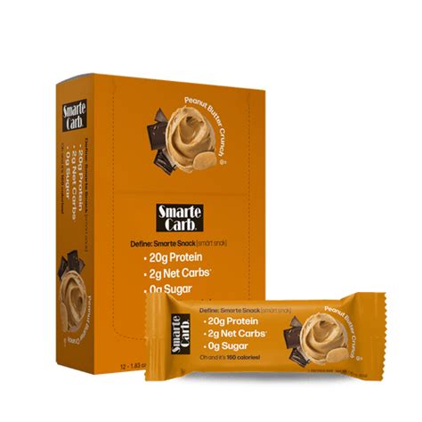 Nugo Smarte Carb Zero Sugar Protein Bar Peanut Butter Crunch