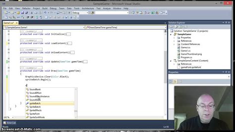 Xna Tutorial 02 Putting Text On The Screen Using Spritefont Youtube