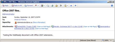 Các tính năng Outlook Web Access mới trong Exchange 2007 SP1