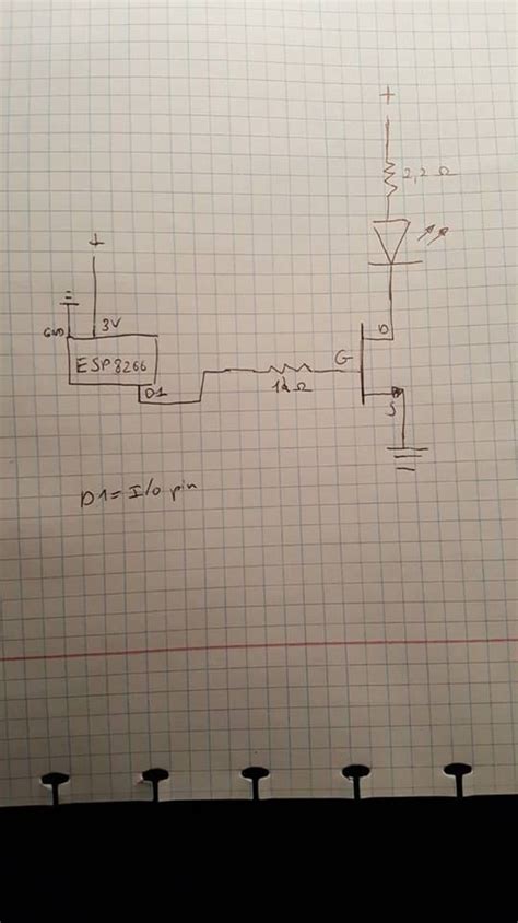 Mosfet Using A Led With An Esp8266 Module Electrical Engineering