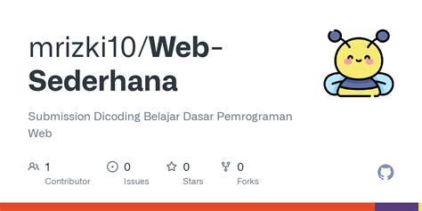 Github Mrizki10web Sederhana Submission Dicoding Belajar Dasar